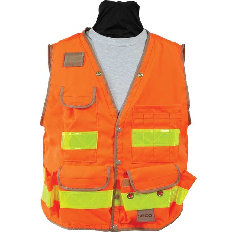 Seco 8069 Surveyors Utility Vest - Fluorescent Orange - ANSI/ISEA Class ...