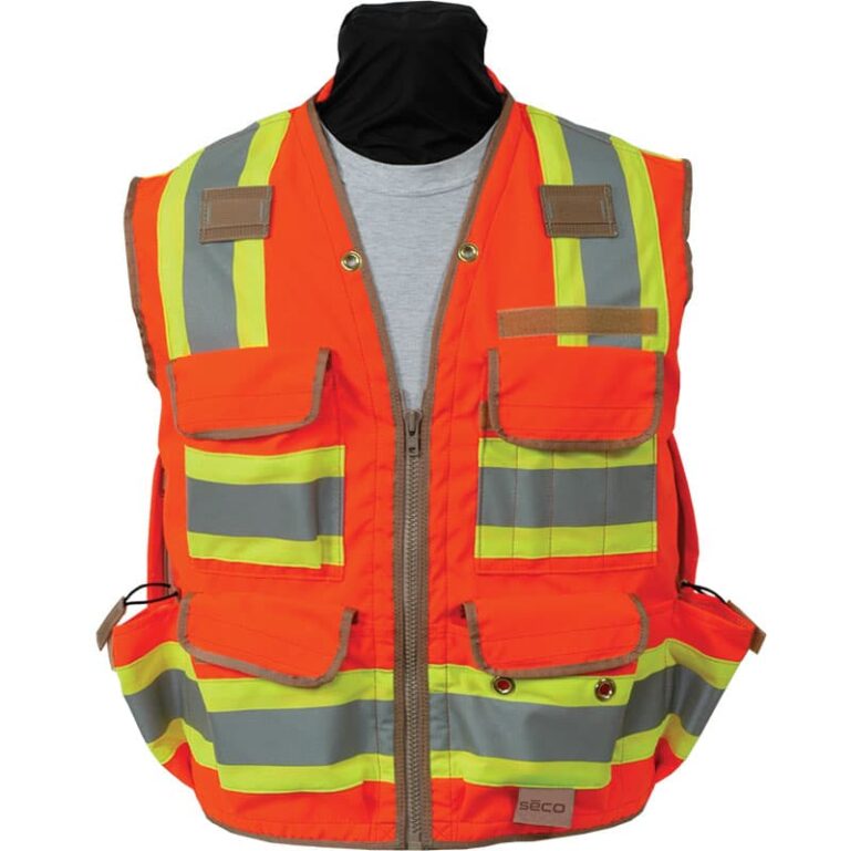 Seco 8265 Safety Utility Vest - Fluorescent Orange - ANSI/ISEA Class 2 ...